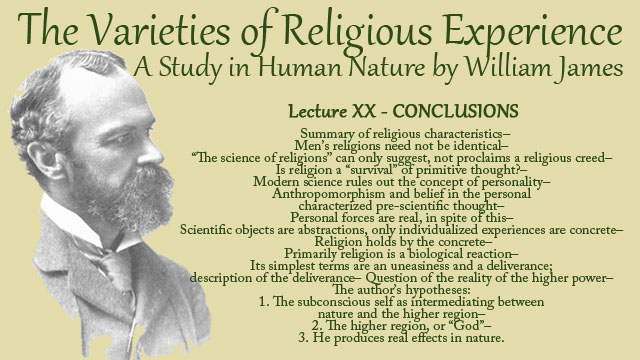 CONCLUSIONS The Varieties of Religious Experience
