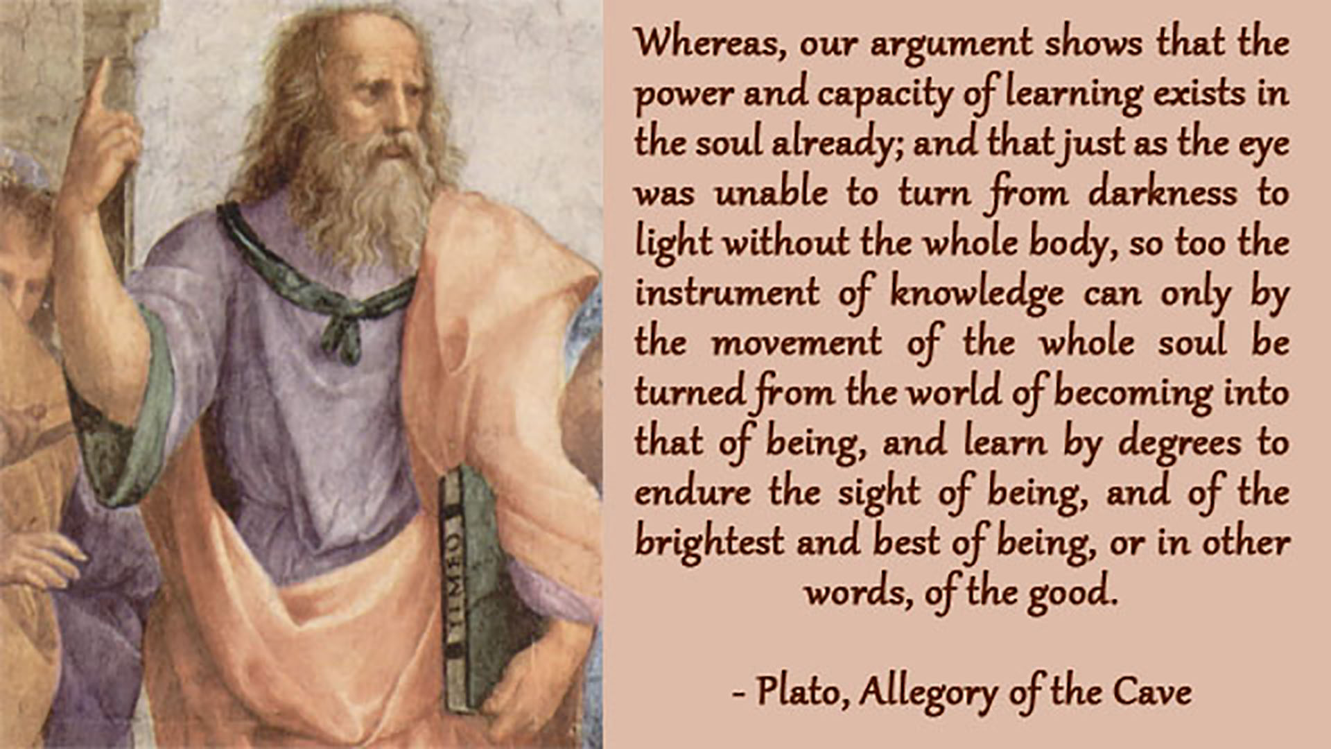 Plato From the World of Becoming into That of Being – The Cave ... Plato From the World of Becoming into That of Being – The Cave ...
